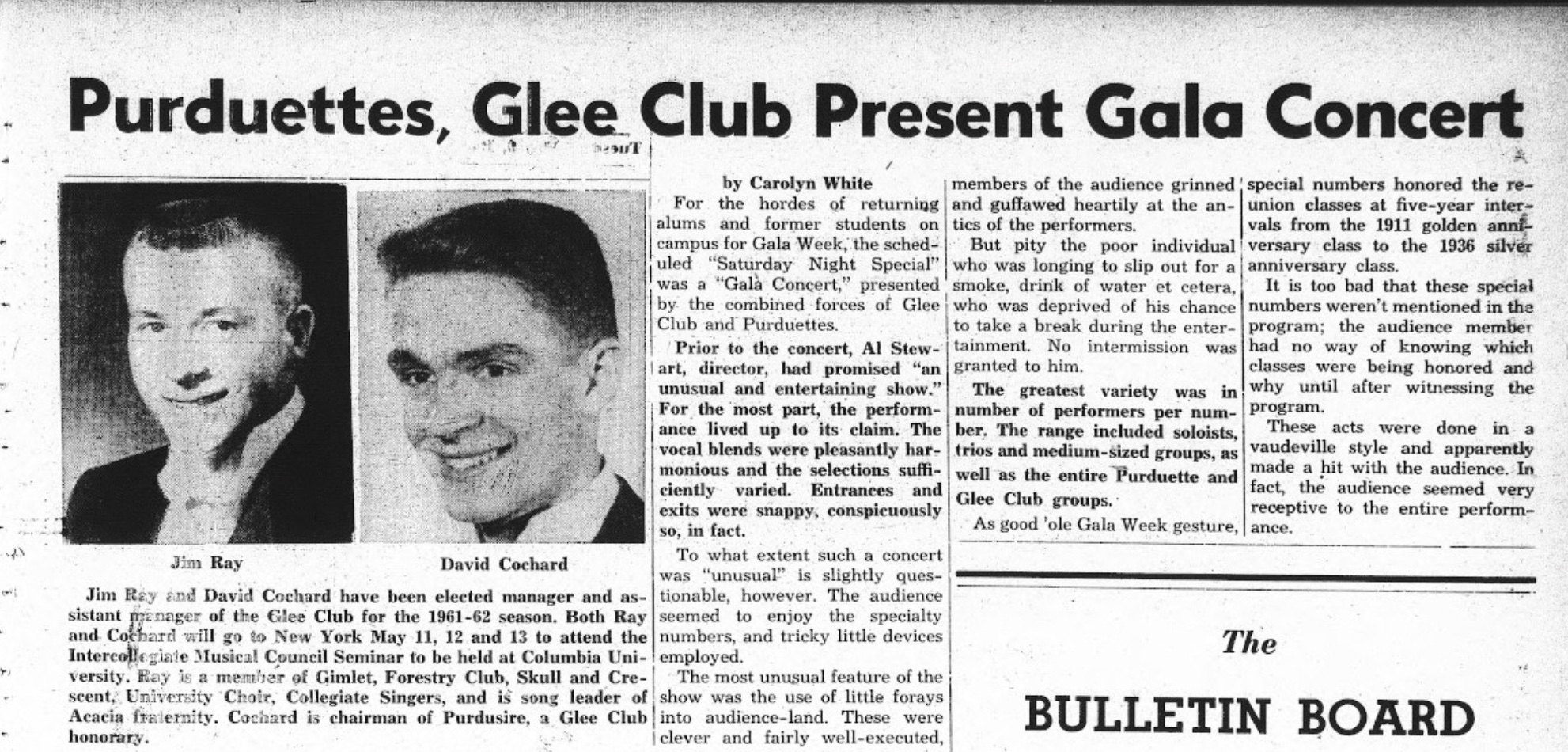 PVGCDB / Blog / Gala Week, 1961